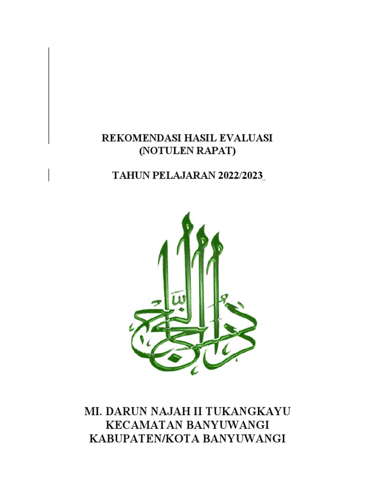 Dokumen Rekomendasi Dari Hasil Evaluasi (Notulen Rapat) | PDF
