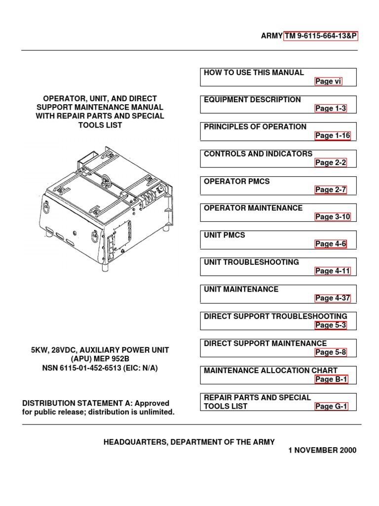 TM-9-6115-664-13-and-P 1068APU | PDF | Troubleshooting | Engines