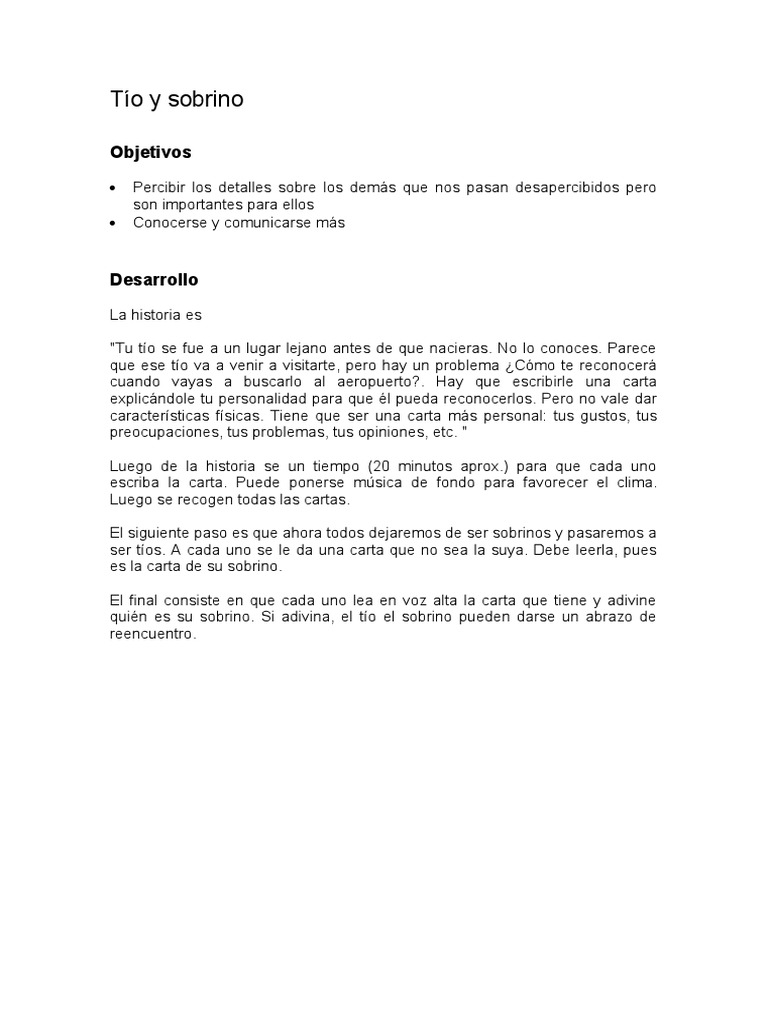 Tio Y Sobrino Pdf