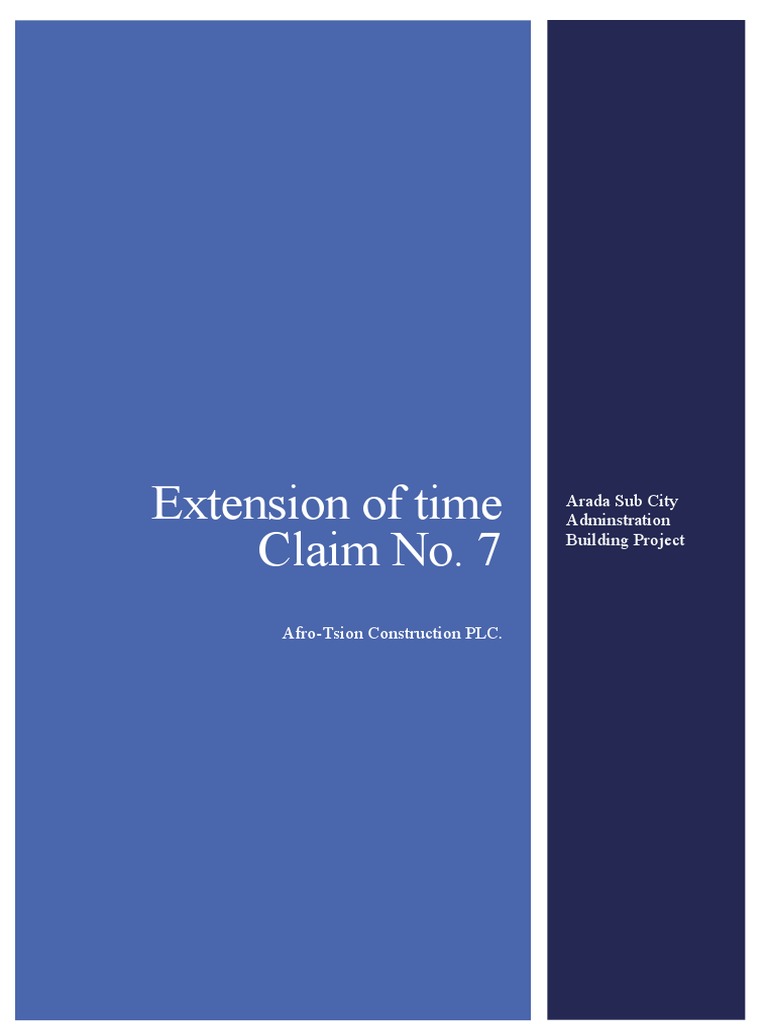 Extension of Time Claim (Detailed Analysis and Write Up) | PDF