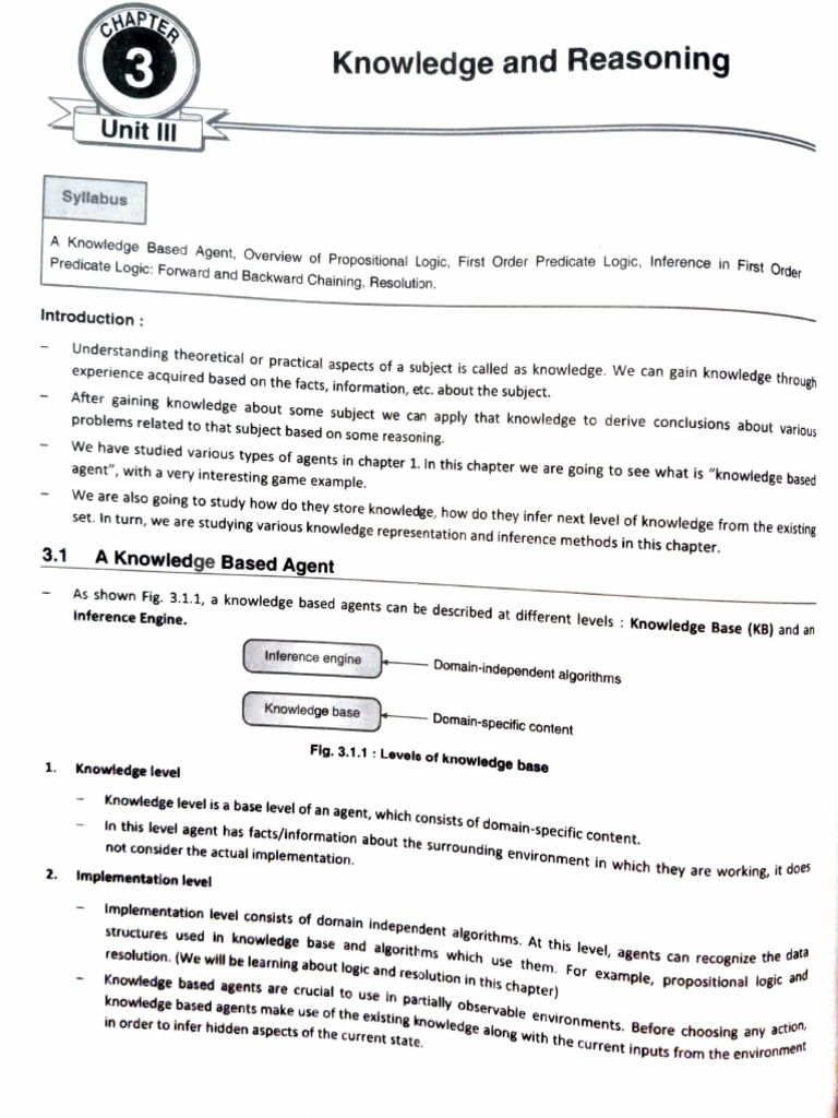 Knowledge and Reasoning | PDF | Logic | First Order Logic