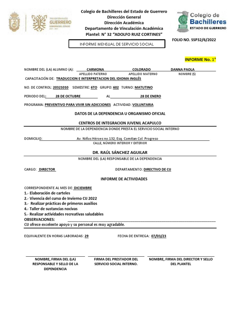 2do - Informe Mensual 06-22 | PDF