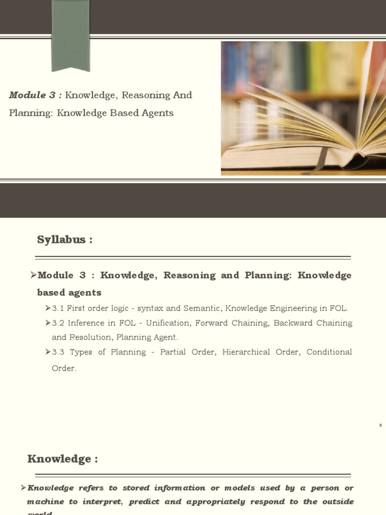 Knowledge Reasoning and Planning | PDF | Interpretation (Logic) | First Order Logic