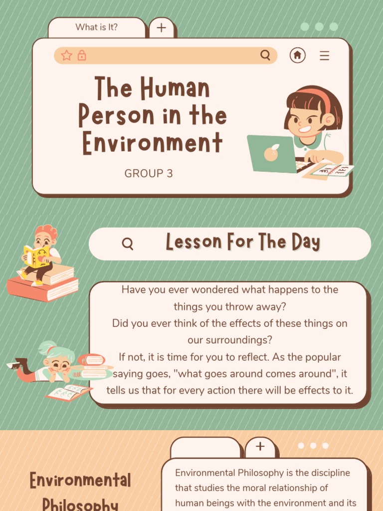 The Human Person in The Environment | PDF | Applied Ethics ...