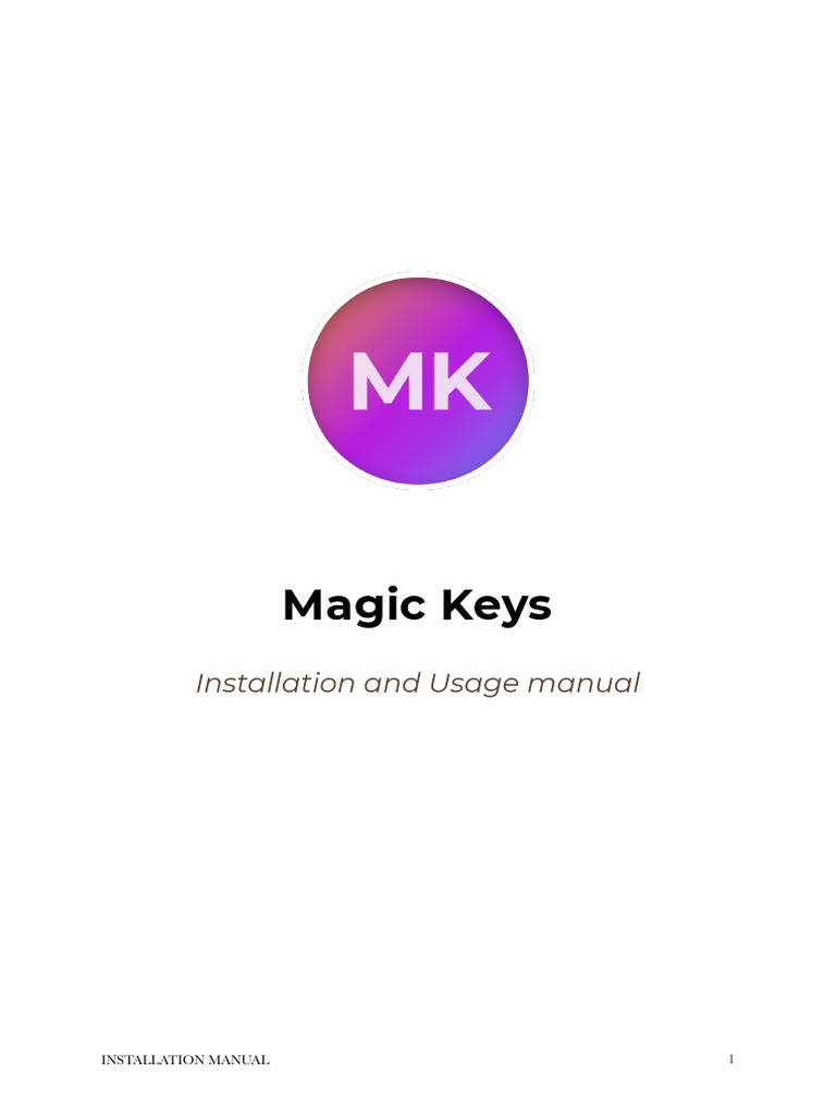 Magic Keys: Installation and Usage Manual | PDF | Device Driver | Directory (Computing)