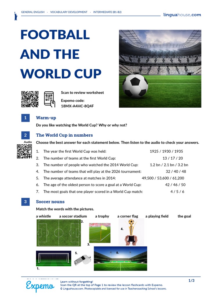 Football and The World Cup American English Student | PDF | Fifa World ...