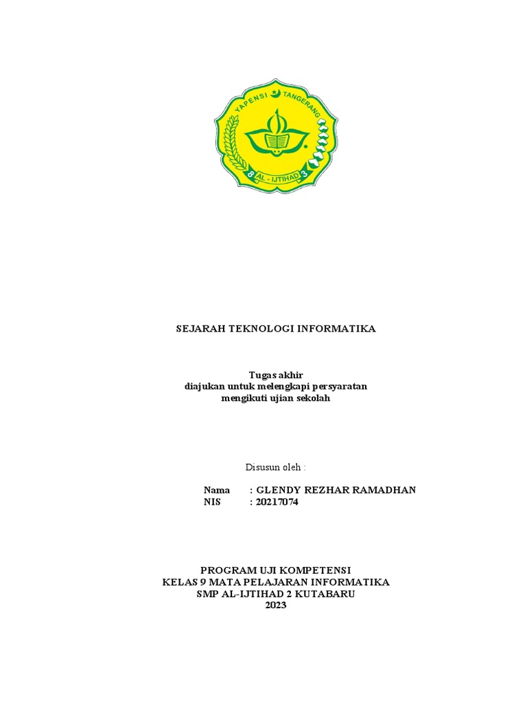 Makalah Sejarah Teknologi Informatika | PDF