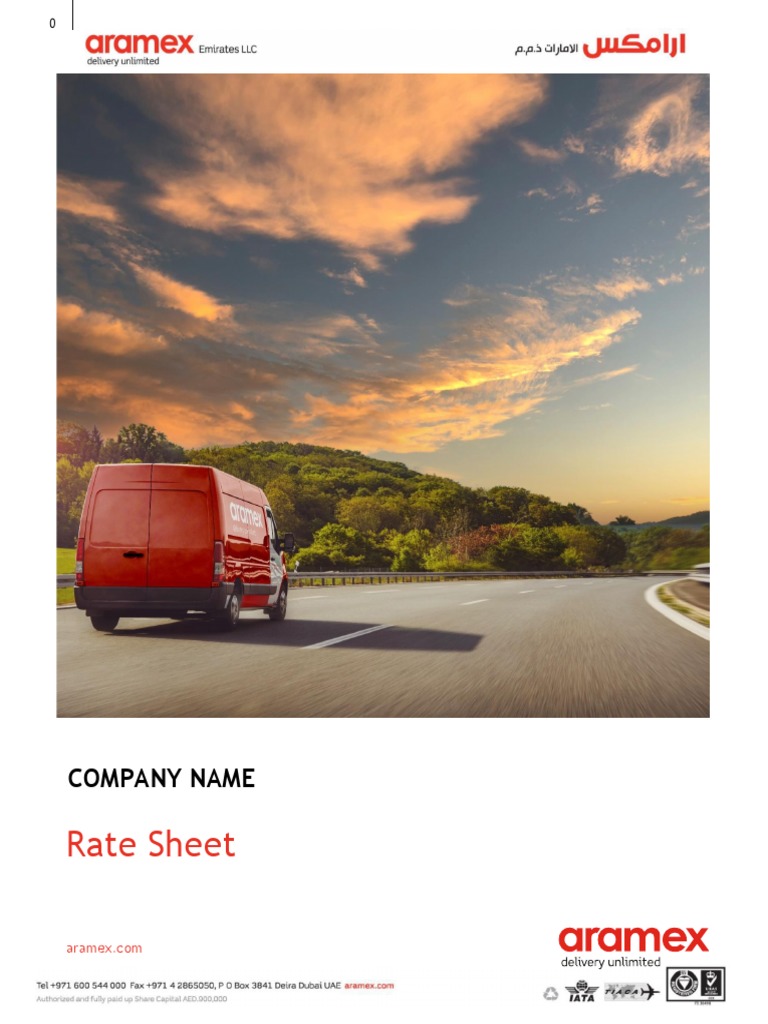 Aramex Rate Sheet: A Comprehensive Guide to International and Domestic ...