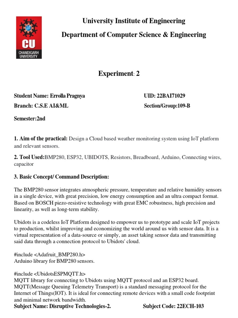IoT Weather Monitoring | PDF | Internet Of Things | Computer Network