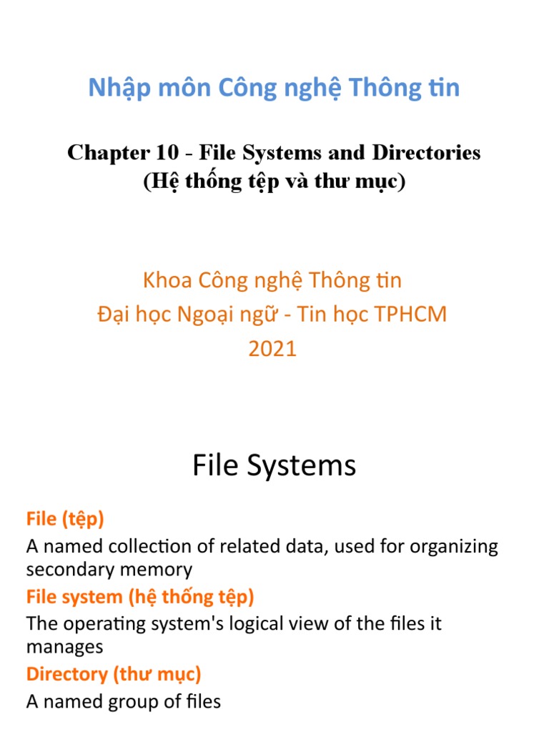 Nhập môn Công nghệ Thông tin | PDF | Computer File | Directory (Computing)