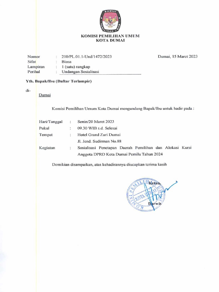 Undangan Partai Politik | PDF