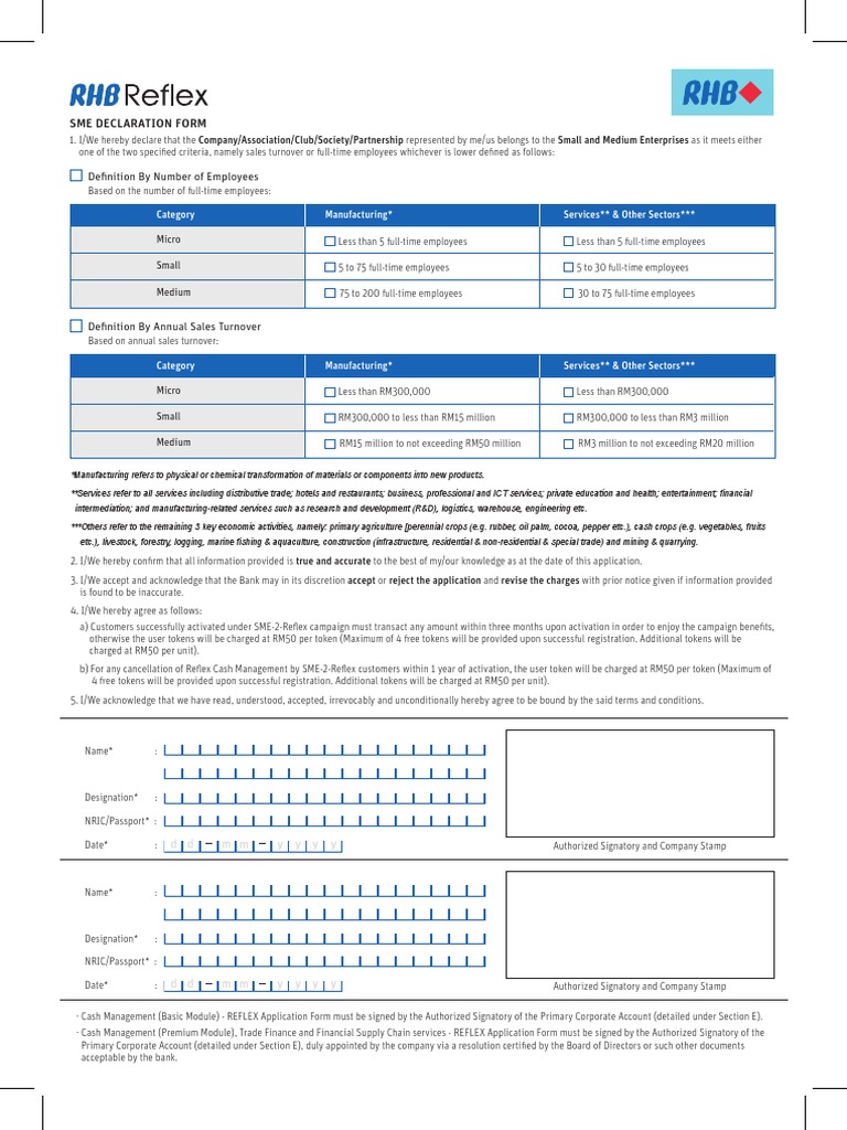 SME Declaration Form | PDF | Small And Medium Sized Enterprises | Economies