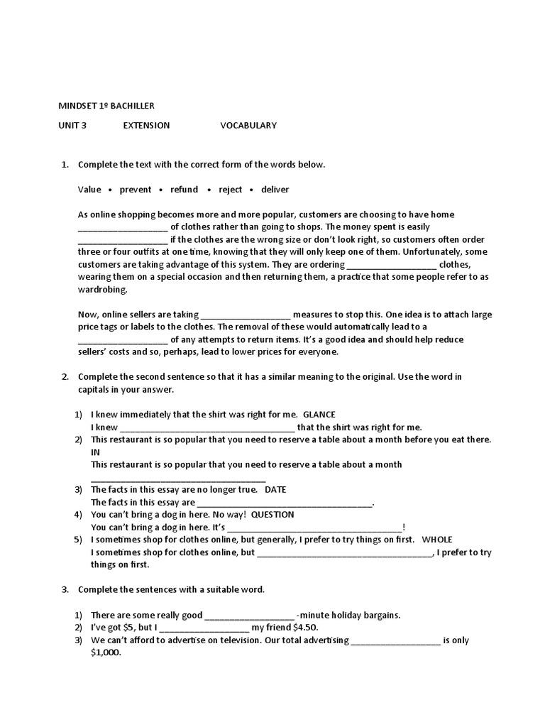 Unit 3 Extension | PDF | Advertising | Clothing