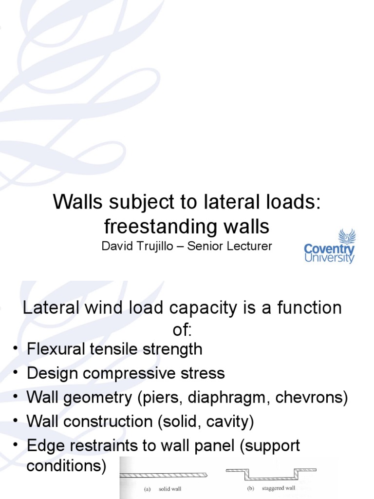 16 Freestanding Walls | PDF | Strength Of Materials | Bending