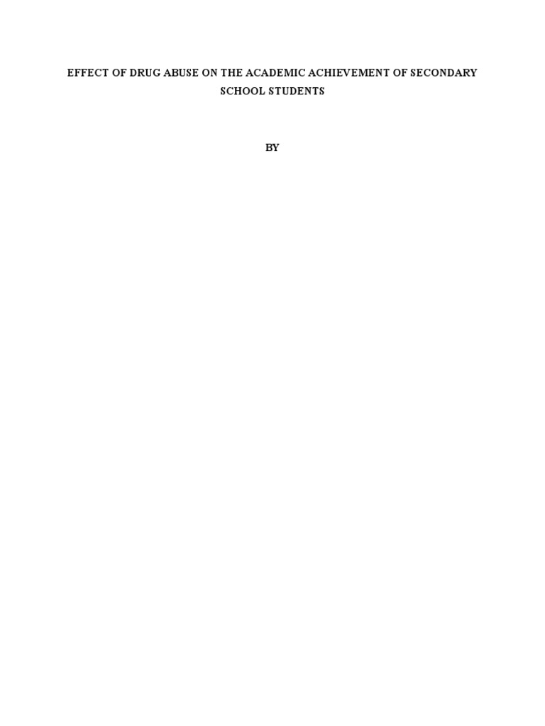 Influence of Drug Abuse On The Academic | PDF | Substance Abuse ...