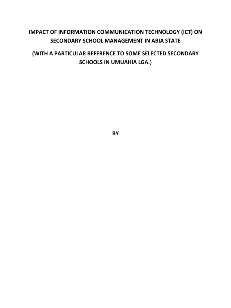 Impact of Information Communication Tech | PDF | Educational Technology ...