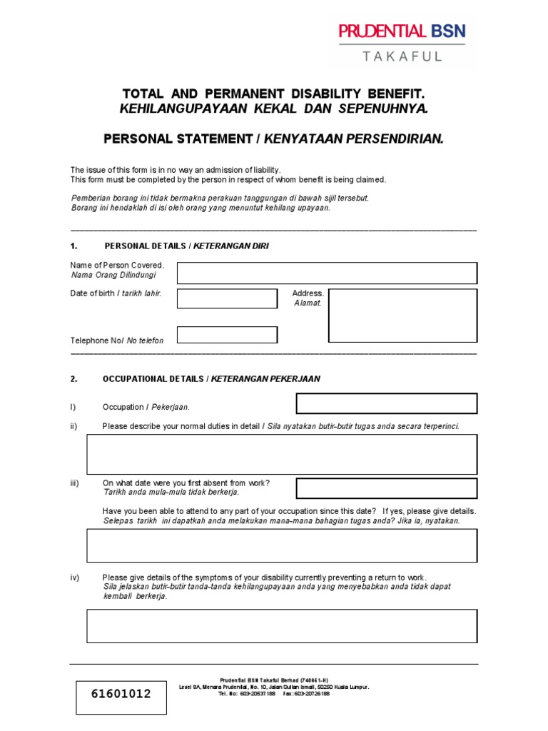 TProsave TPD Claim Form | PDF