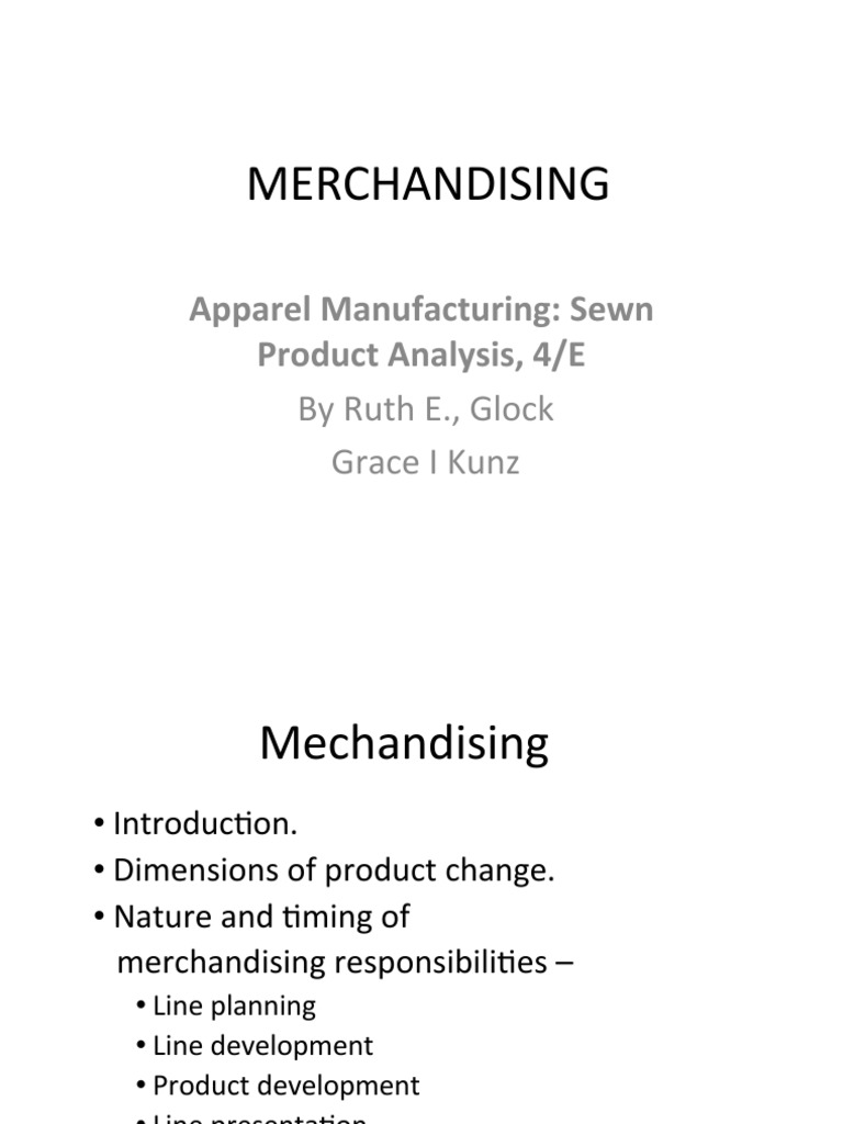 Apparel Merchandising | PDF | Merchandising | Retail