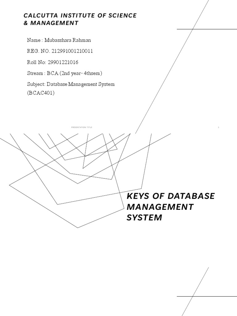 Database Management System (BCAC401) | PDF | Databases | Table (Database)
