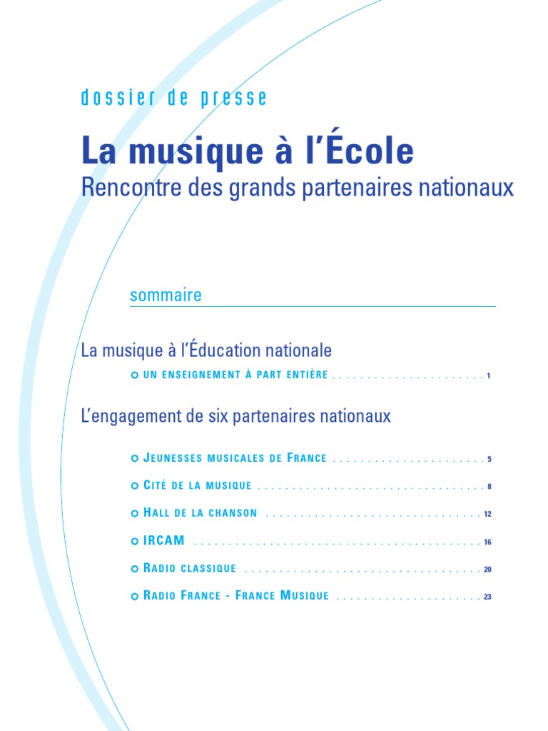 Enseignement de La Musique À L'école | PDF | Divertissement (Général ...