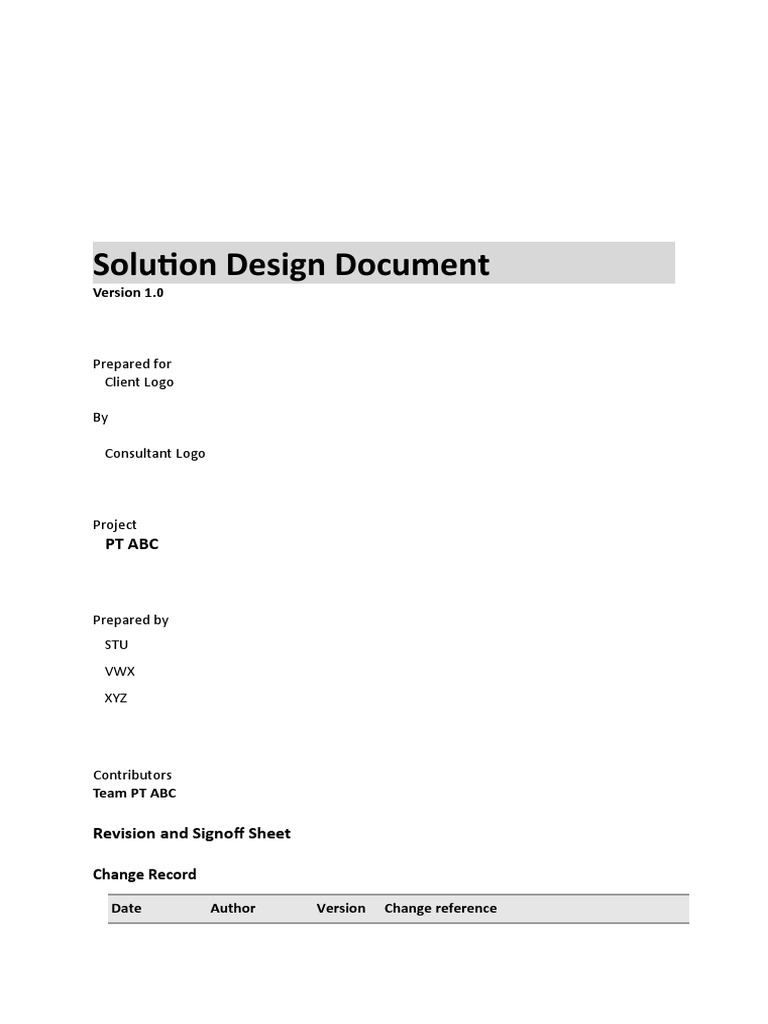 Template SDD | PDF