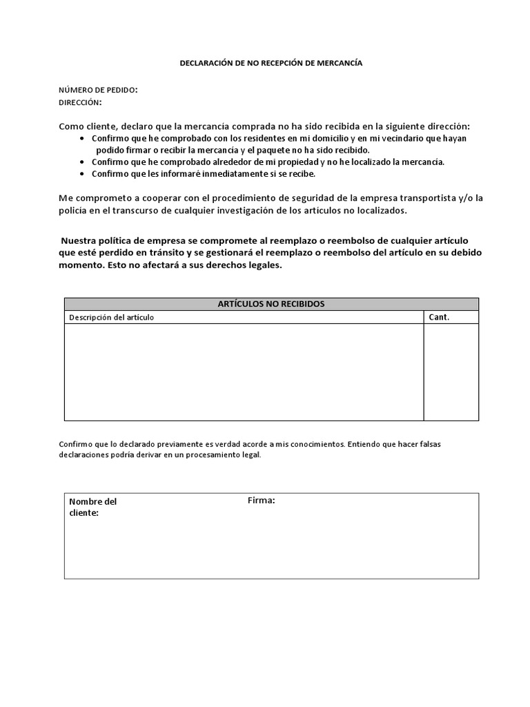 Disclaimer Form - Spanish | PDF