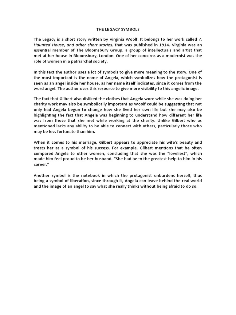 Symbols of Legacy in Woolf's Story | PDF
