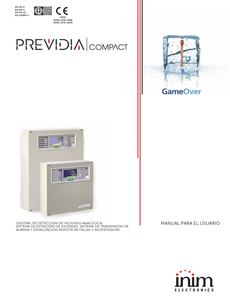 PREVIDIA-C200 - Manual de Usuario Inim | PDF | Interfaz de usuario | Pantalla táctil