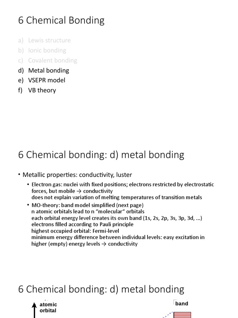 6 Chemical Bonding: A) Lewis Structure B) Ionic Bonding C) Covalent ...
