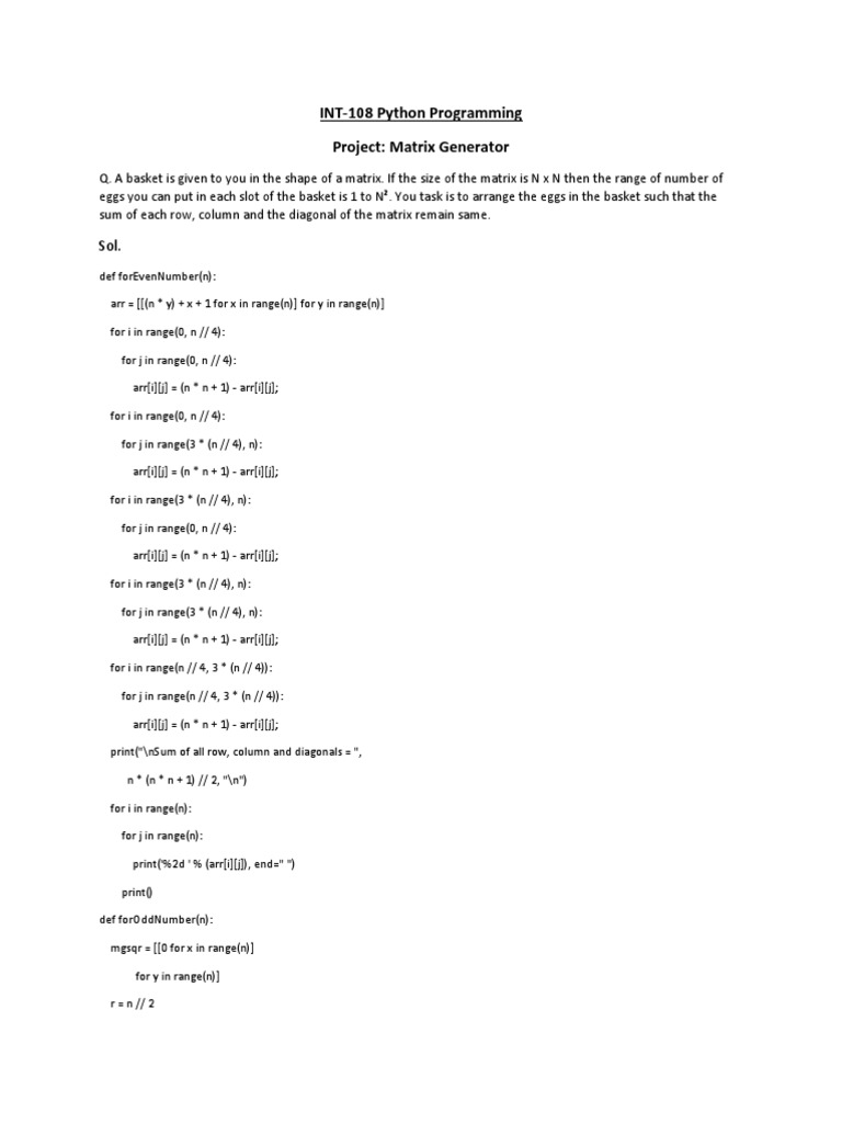 Python Project Pdf