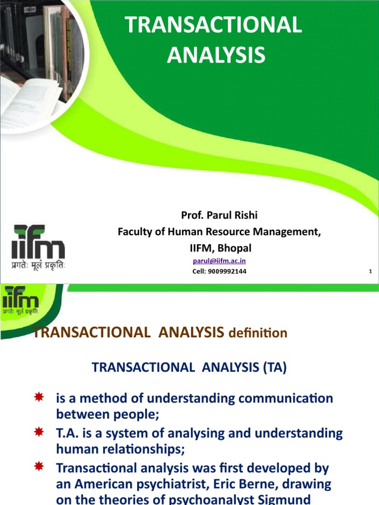 Understanding Transactional Analysis | PDF | Psychology | Psychological Concepts
