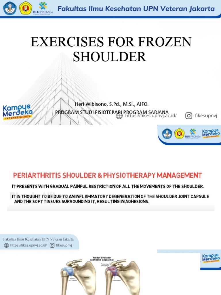 Exercises For Frozen Shoulder | PDF