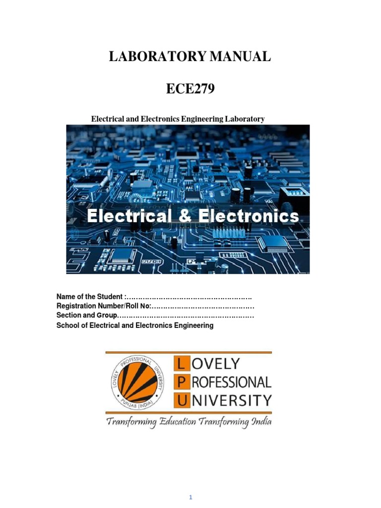 Labmannual ECE279 | PDF | Transformer | Computer Engineering