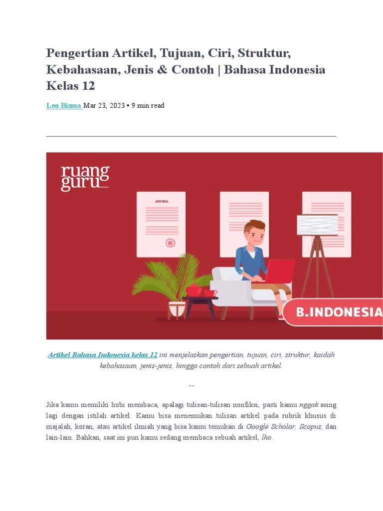 Pengertian Artikel | PDF | Karier & Perkembangan | Pengembangan Diri