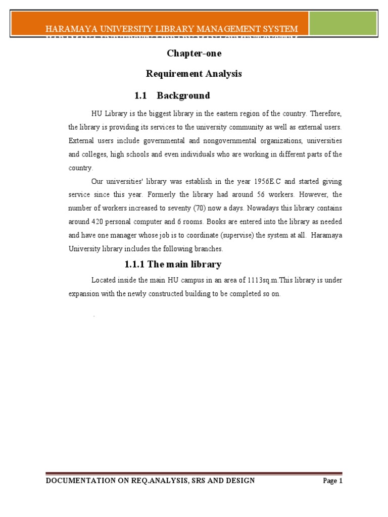 SRS For Library Management System | PDF