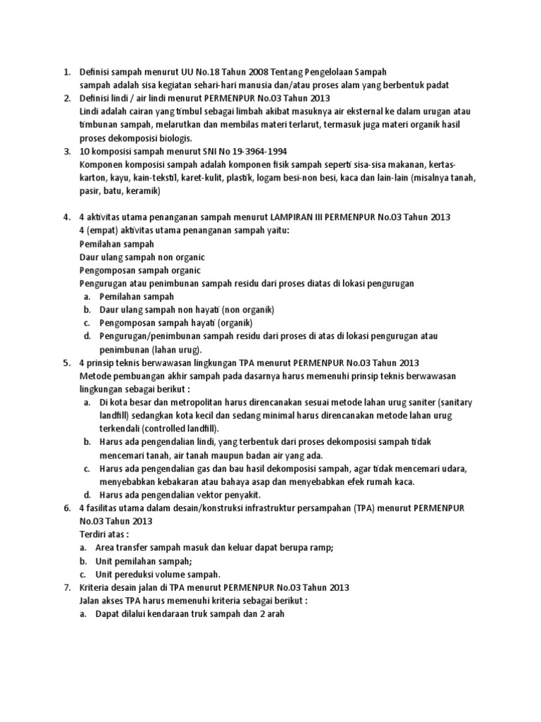 Mind Mapping Pengelolaan Sampah | PDF