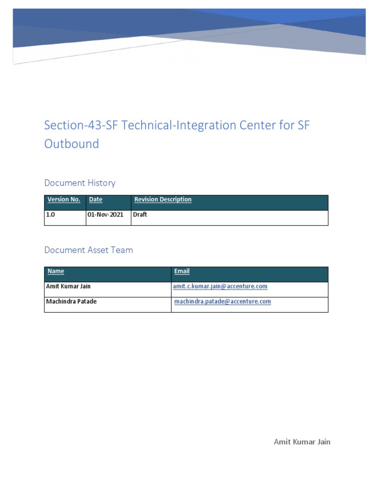 Section-43-SF Technical-Integration Center For SF Outbound | PDF | User ...