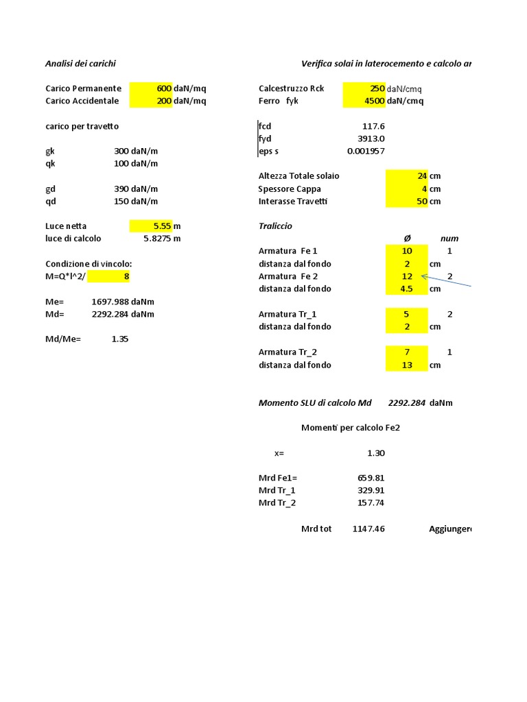 Calcolo e Verifica Solai A Tralicci | PDF