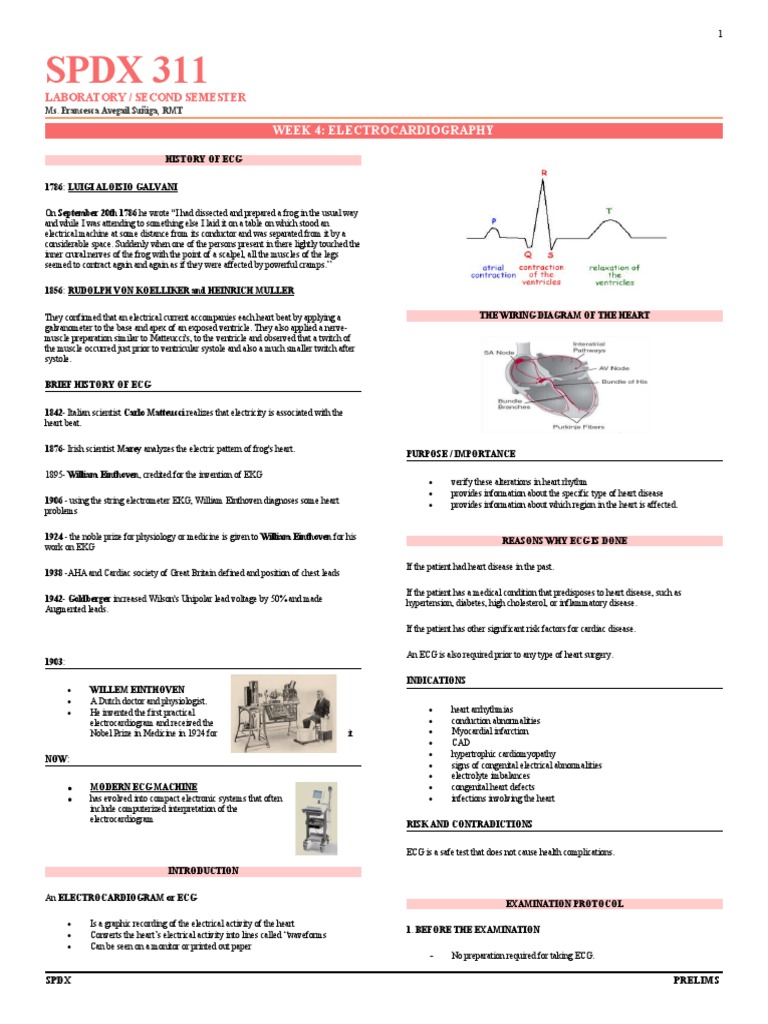 ECG HISTORY | PDF | Electrocardiography | Cardiac Electrophysiology