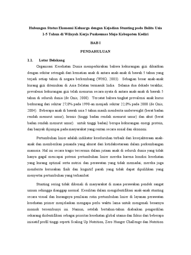 Sempro Bab 1-Bab 3 - Hubungan Pendapatan Ekonomi Keluarga | PDF | Pengembangan Diri