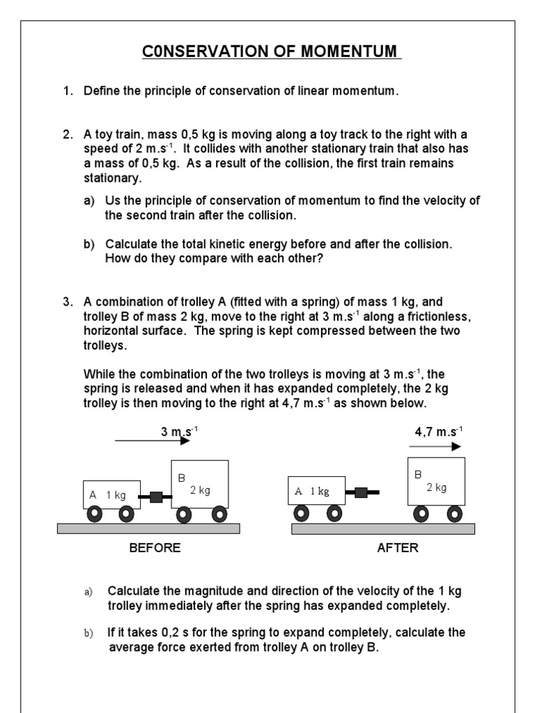 Conservation of Momentum | PDF | Collision | Momentum