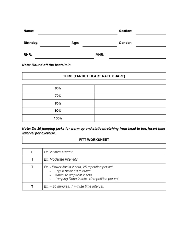 Pathfit Format | PDF