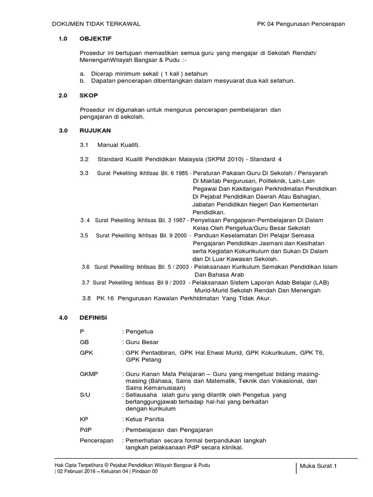 PK 04 Pengurusan Pencerapan | PDF