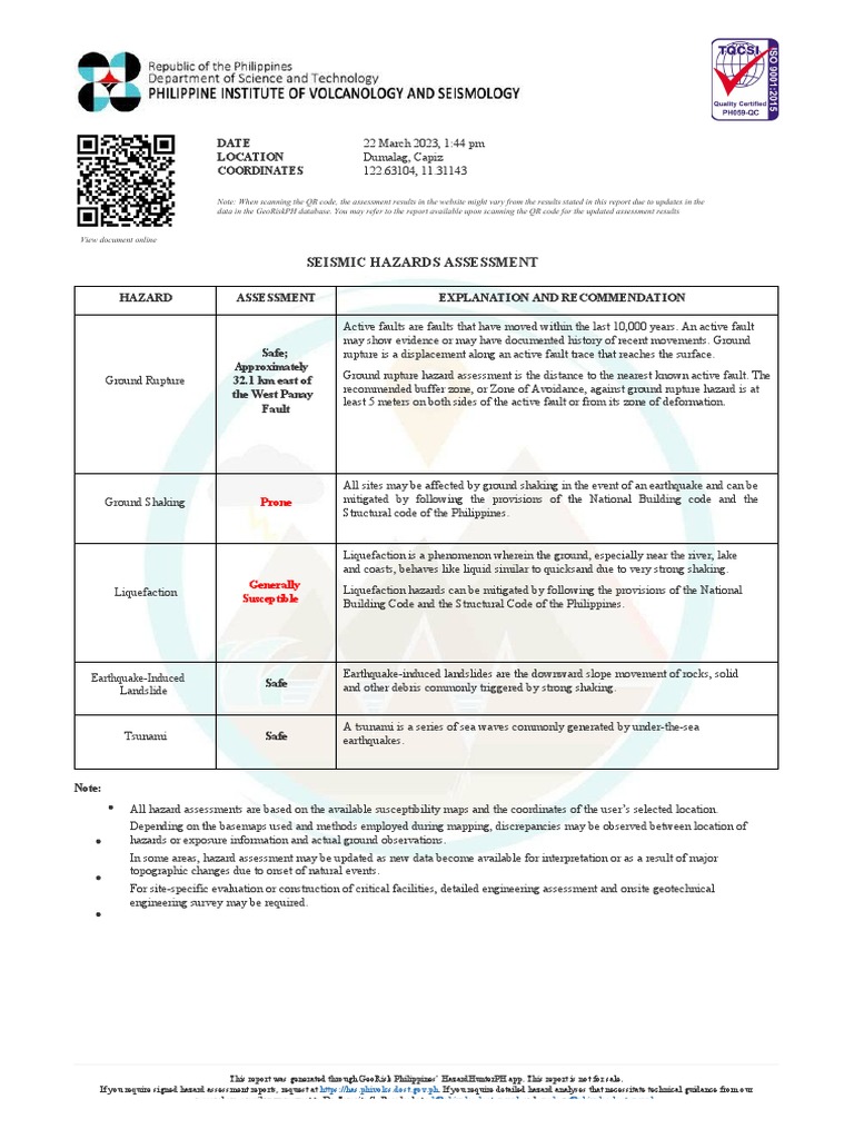 Hazard Assessment Report San Jose | PDF | Types Of Volcanic Eruptions ...