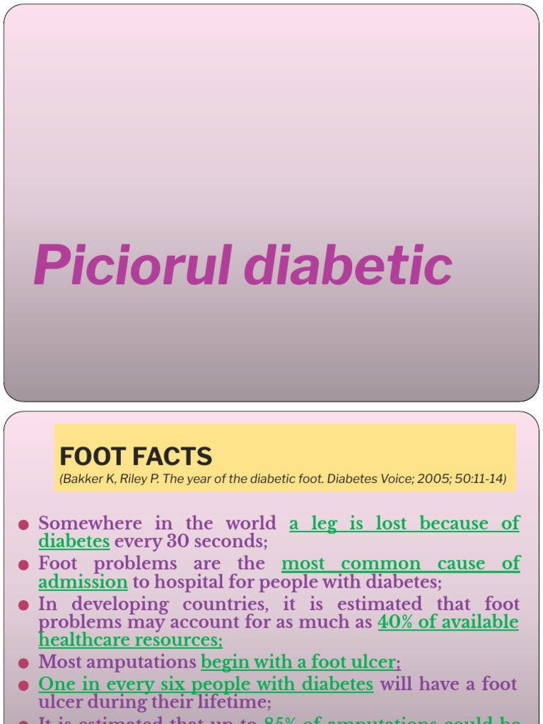 Piciorul Diabetic Curs | PDF | Wound | Clinical Medicine