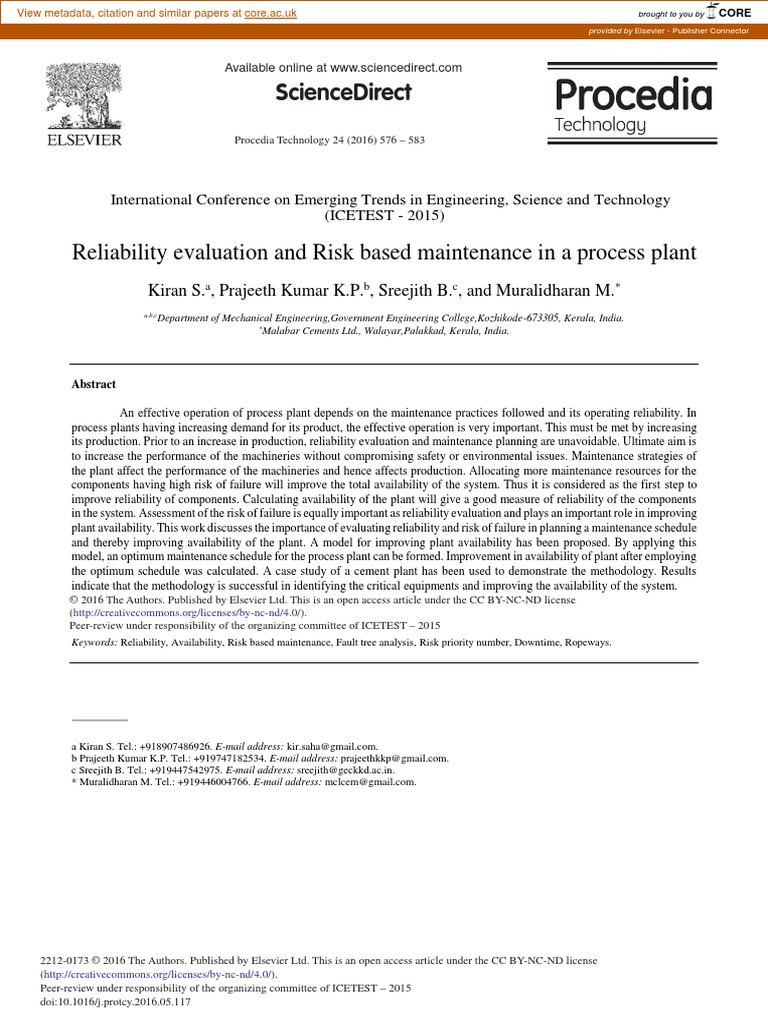 Risk Based Maintencance 1 | PDF | Reliability Engineering | Risk