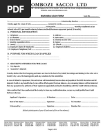 Hazina Loan Form Revised March 2021 | PDF | Loans | Banks