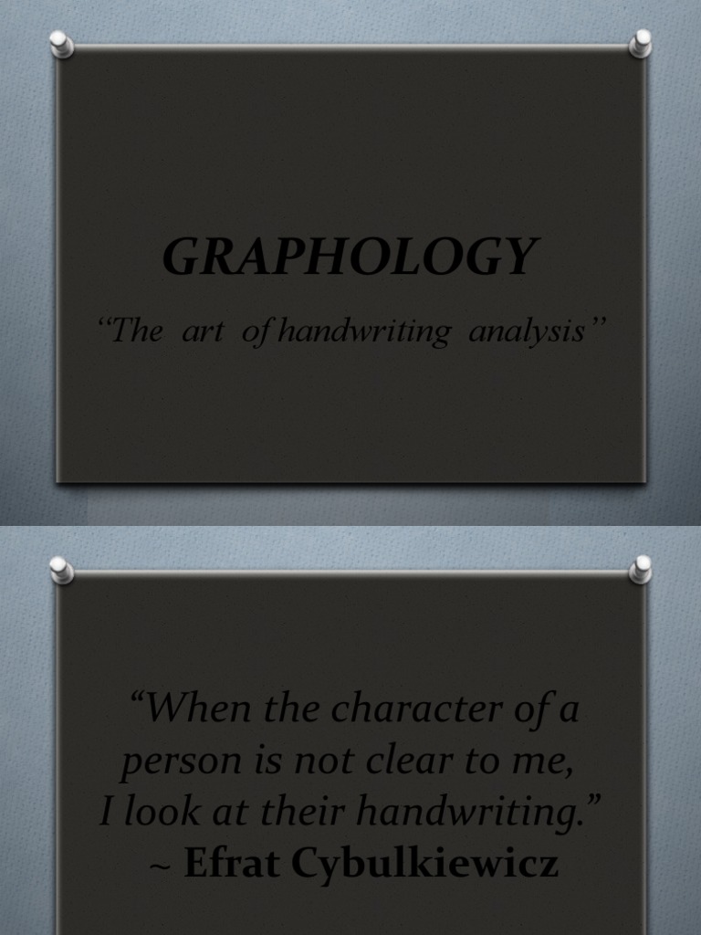 Graphology: "The Art of Handwriting Analysis" | Download Free PDF ...