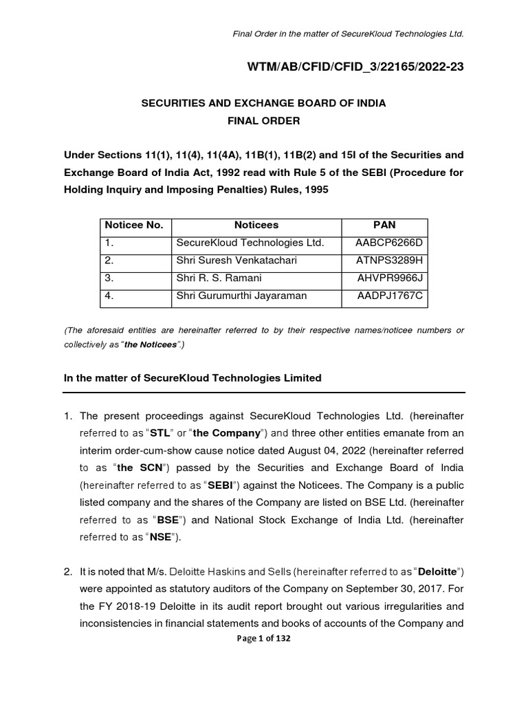 8k Sebi 1671206856447 | PDF | Audit | Audit Committee