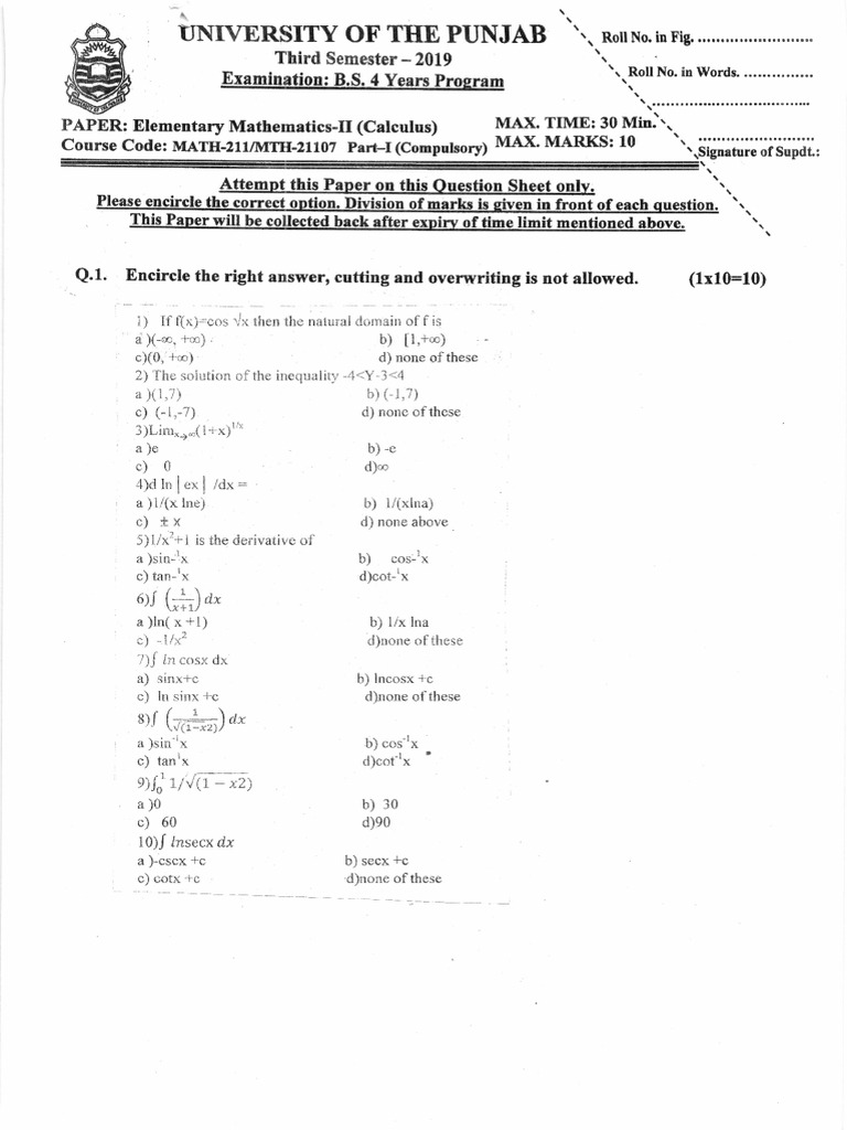 P2019 Math-211 | PDF P2019 Math-211 | PDF